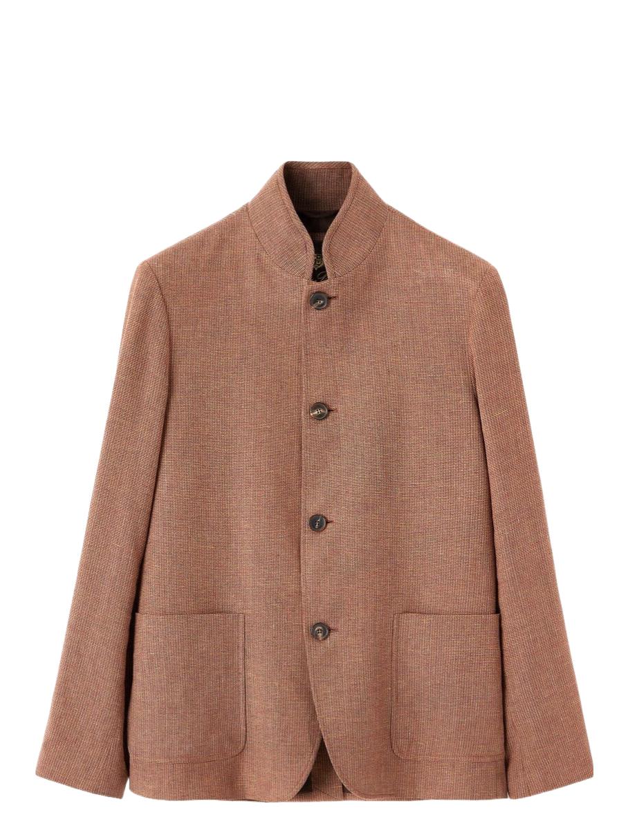 LORO PIANA Loro Piana Spagna Jacket with Mandarin Collar and Horn Button Fastening